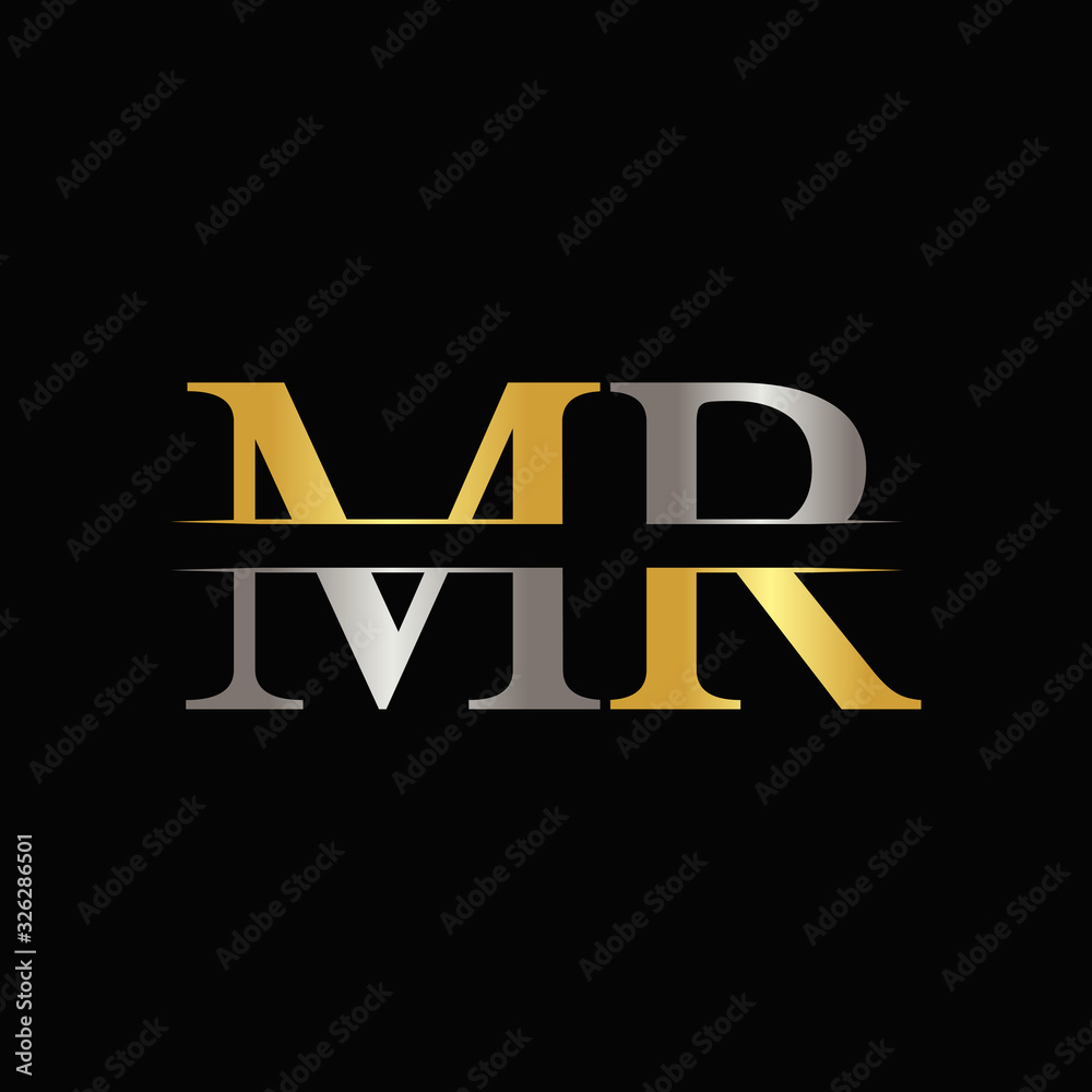 Initial MR letter Logo Design vector Template. Abstract Letter MR logo ...