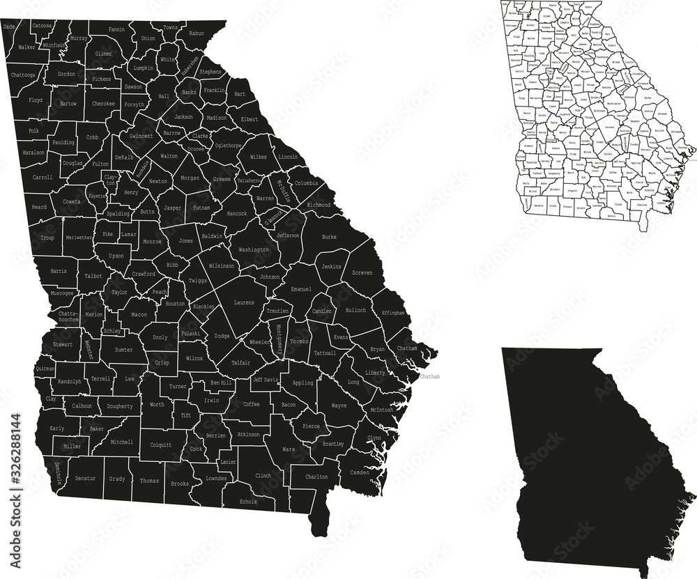 map of Georgia Stock Vector | Adobe Stock