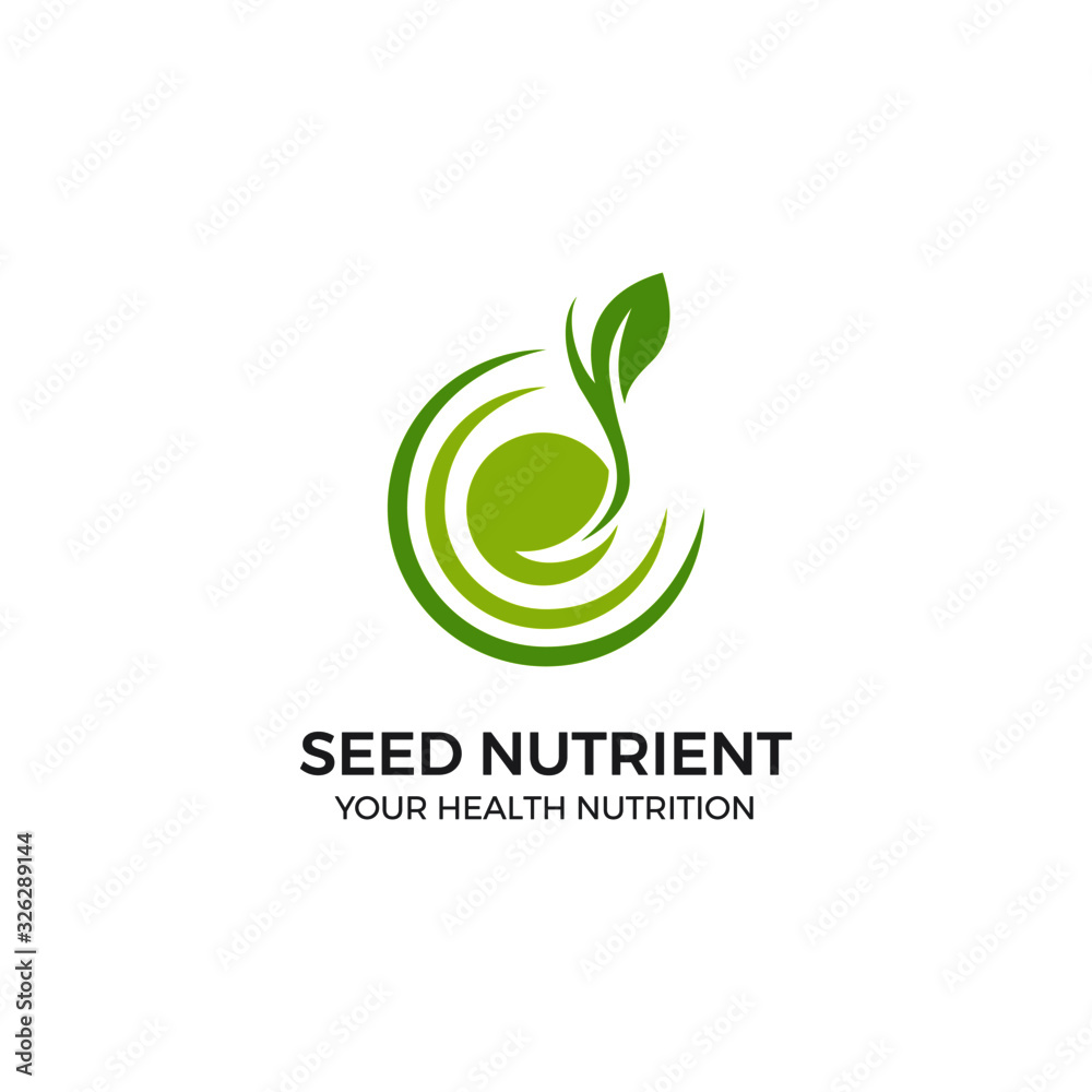 Seed nutrient logo vector for product nutrition healthcare Stock Vector ...