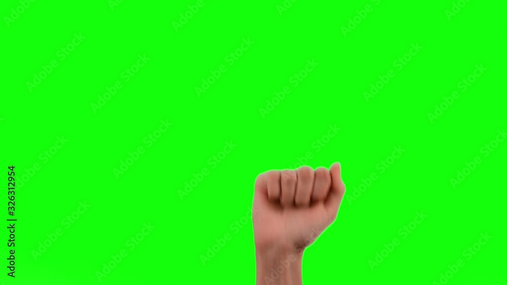 Woman hand knock knock on chroma key green screen background Stock 비디오 ...