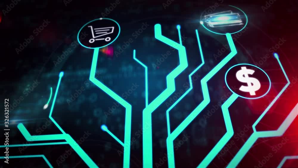 Vidéo Stock Growing digital tree with digital marketing, online ...