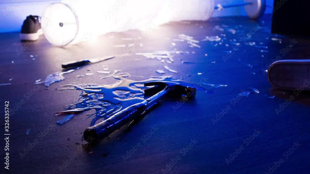 Homicide CSI Crime Scene Photography - Bloodied Weapons, Investigator ...