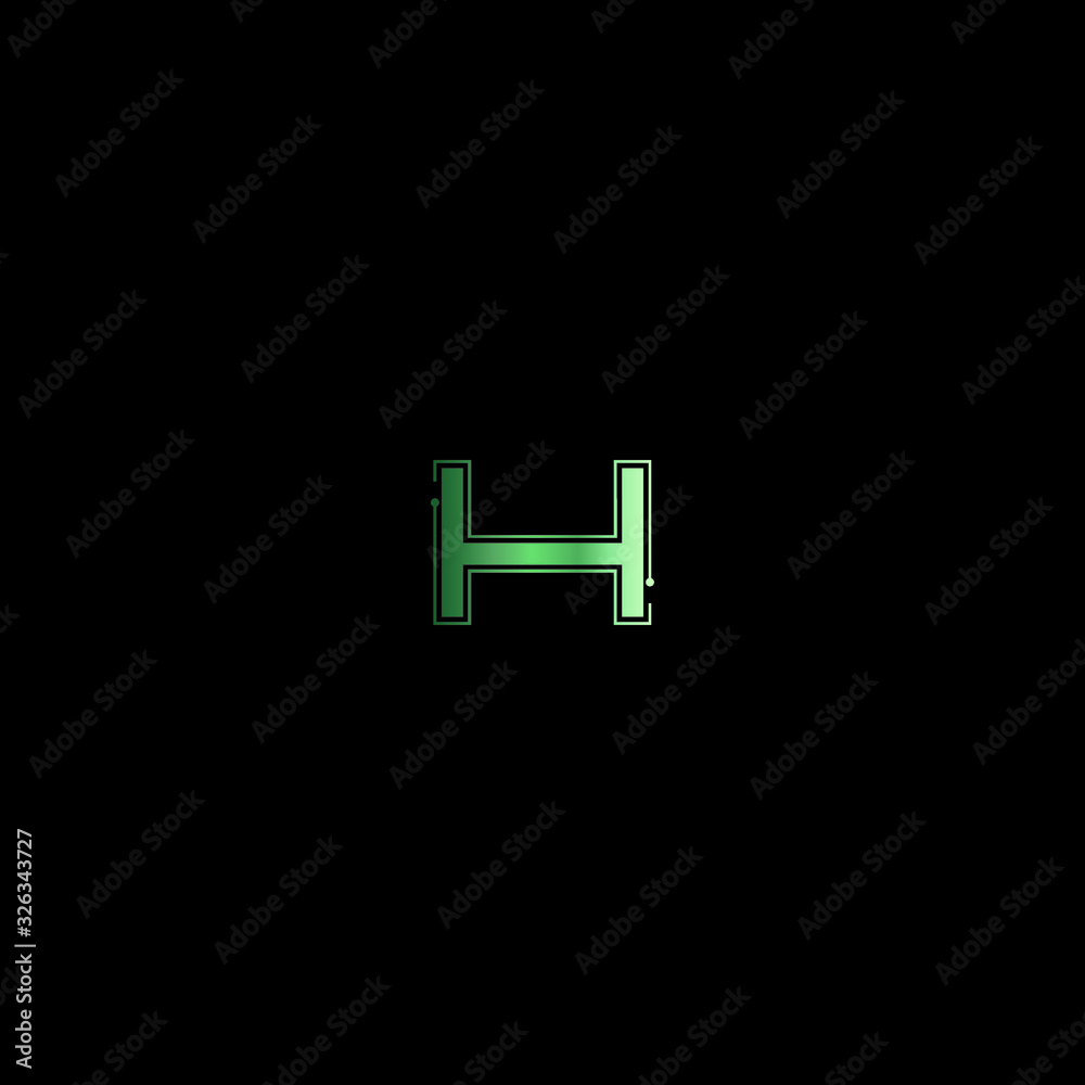 Letter H minimal logo icon design. Vector template graphic elements ...