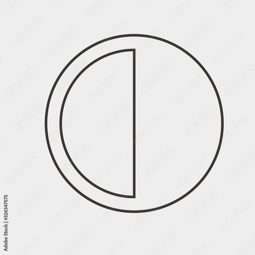 semi circle icon vector illustration and symbol for website and graphic ...