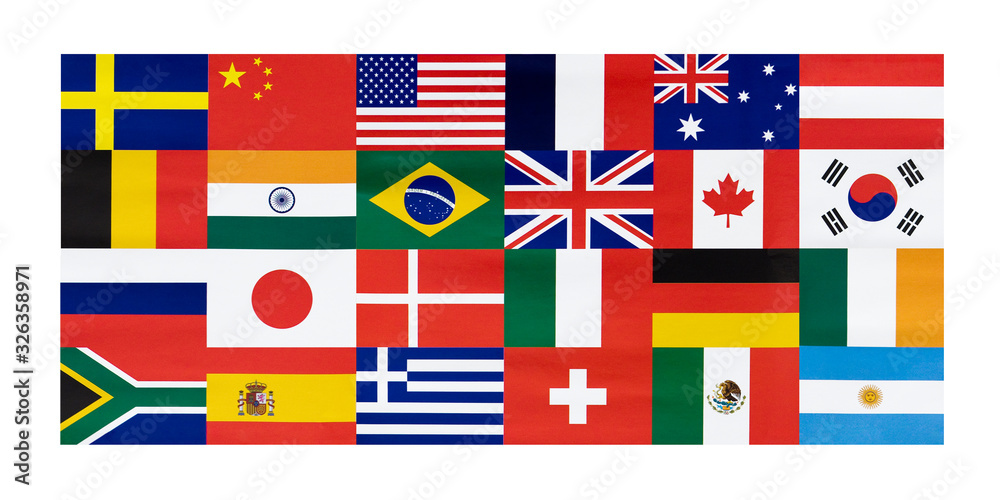 Flaggen, Nationalflaggen Stock Illustration | Adobe Stock