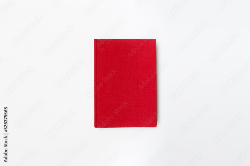 Blank red Hardcover Book Mock-Up isolated on white background.High ...