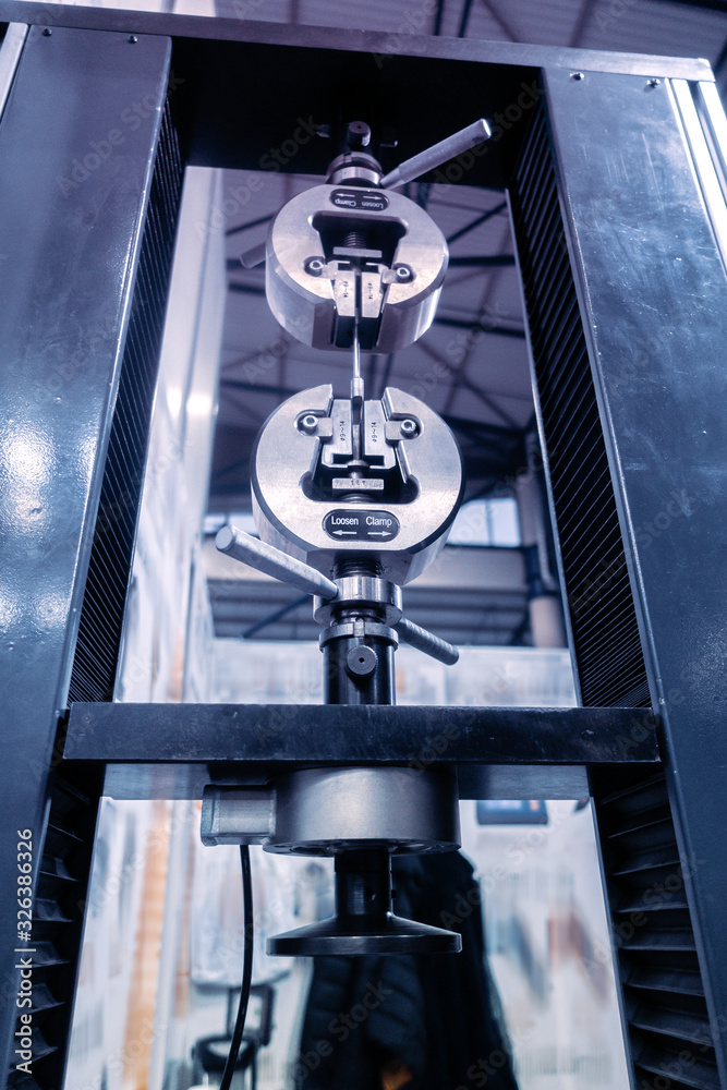 Testing machine servomotor. Hydraulic tensile testing machine. Quality ...