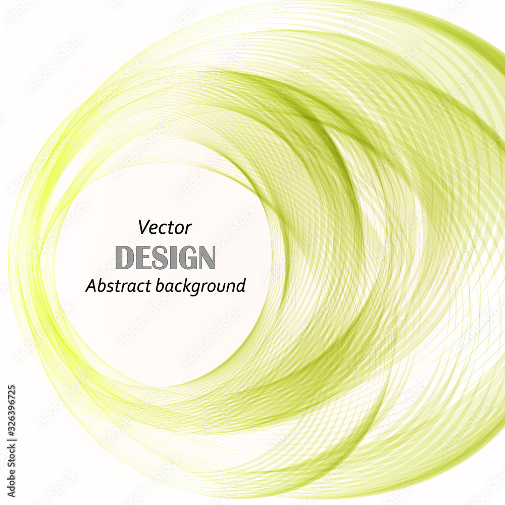 abstract vector background round green wavy circle shape lines circles ...
