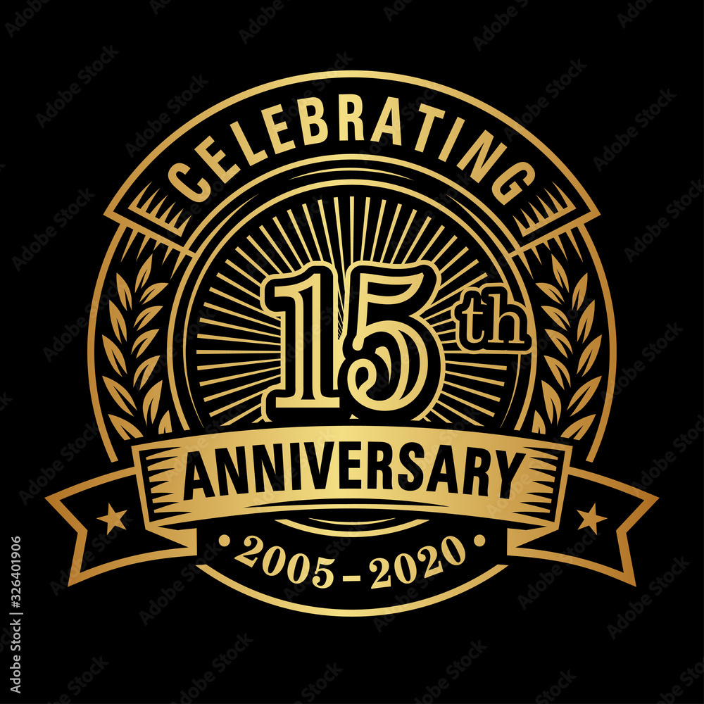 15 years of celebrations design template. 15th logo. Vector and ...