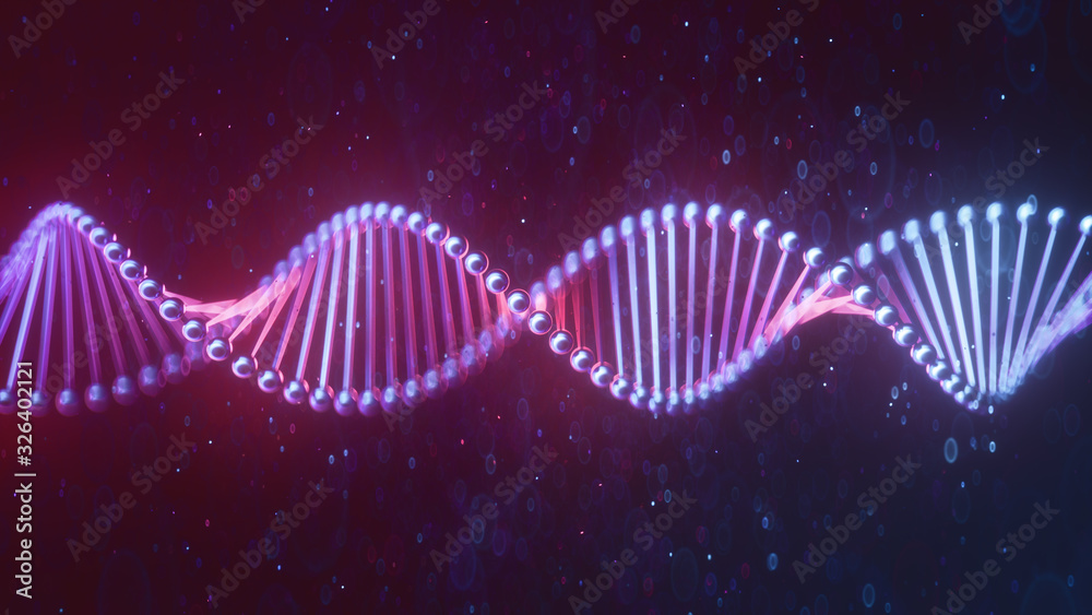 DNA strand concept. Medical, science, genetics background ...