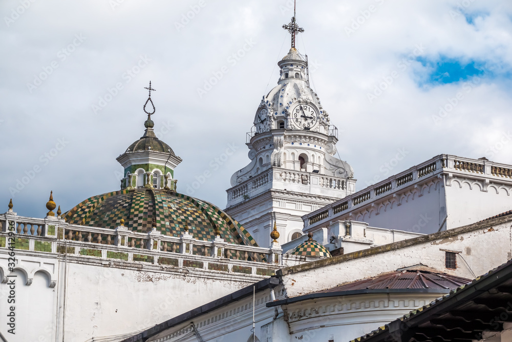 Church of la Companía de Jesus, historical center of Quito, founded in ...