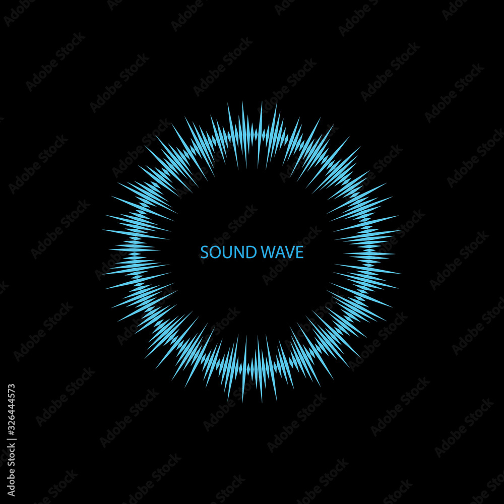 Sound waves vector illustration Stock Vector | Adobe Stock