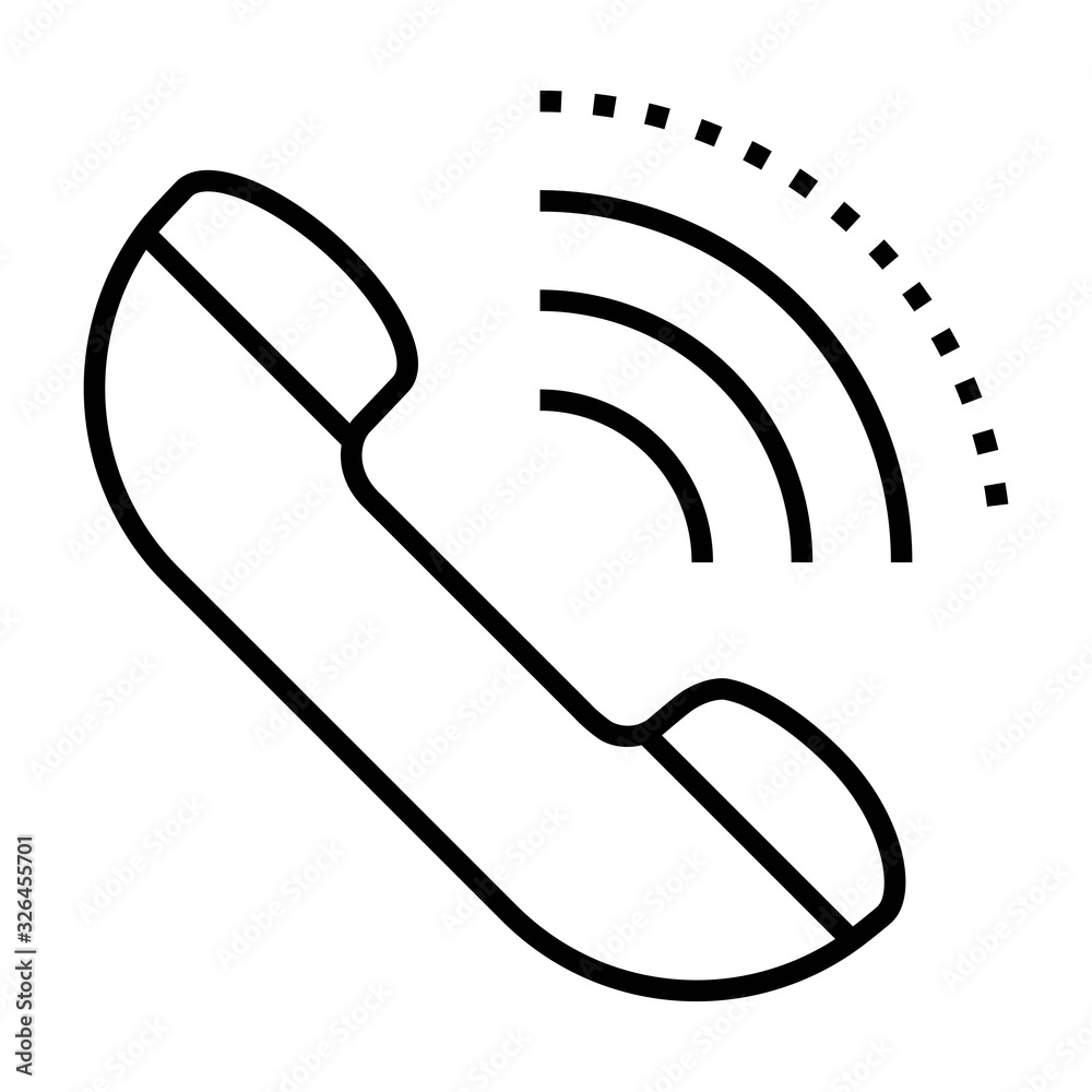Incoming call icon. Telephone symbol, voice call service. Perfect icon ...