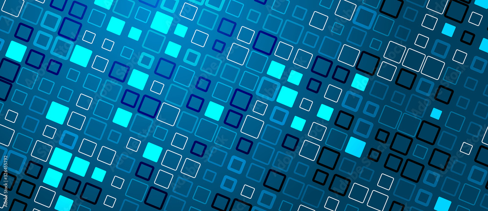 blue abstract technology background with squares Stock Vector | Adobe Stock