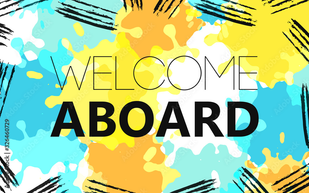 Welcome Aboard poster templat Stock Vector | Adobe Stock