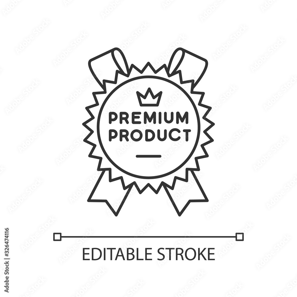 Premium product pixel perfect linear icon. Thin line customizable ...