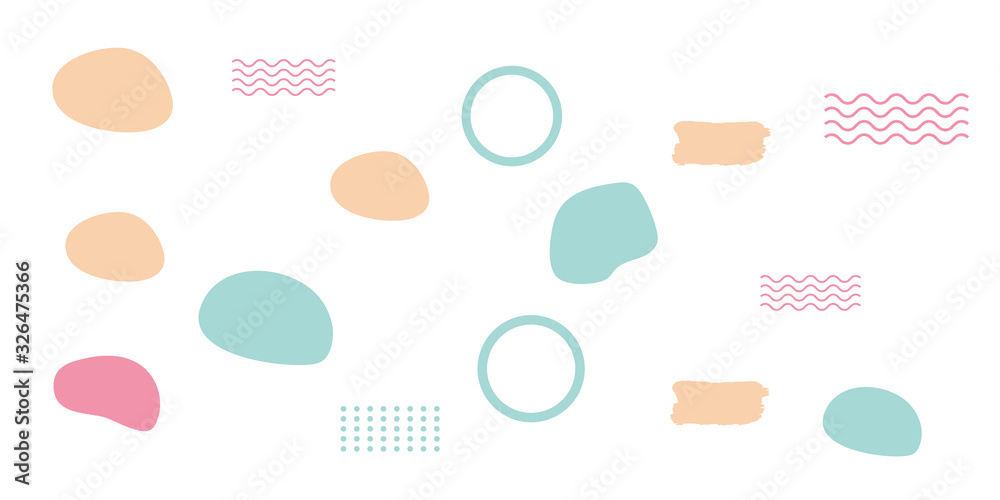 Brush stroke memphis presentation background. Vector illustration ...