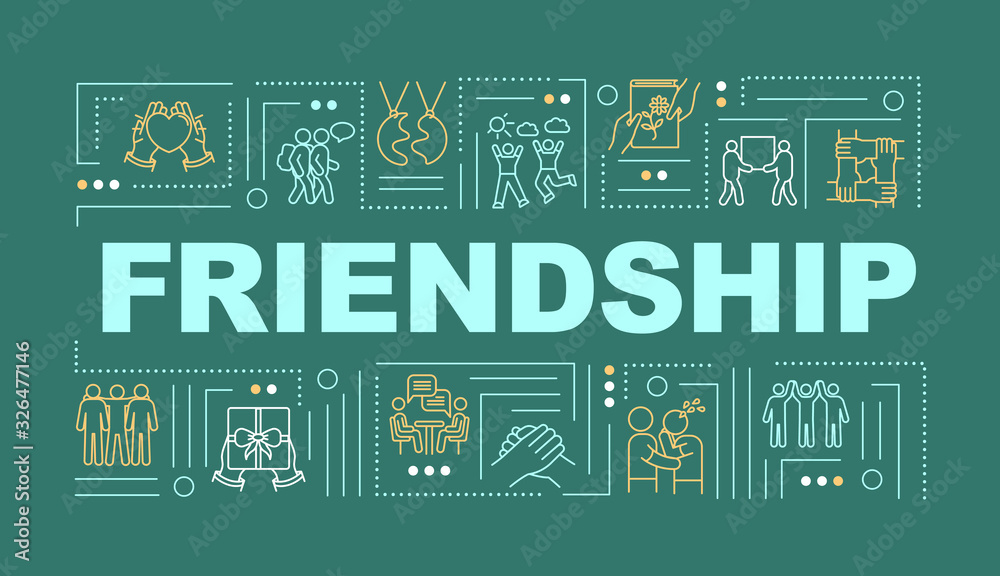 Friendship word concepts banner. Soulmate relationships. Interpersonal ...