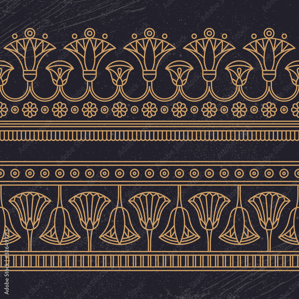 Seamless vector illustration based on the Egyptian national ornament ...