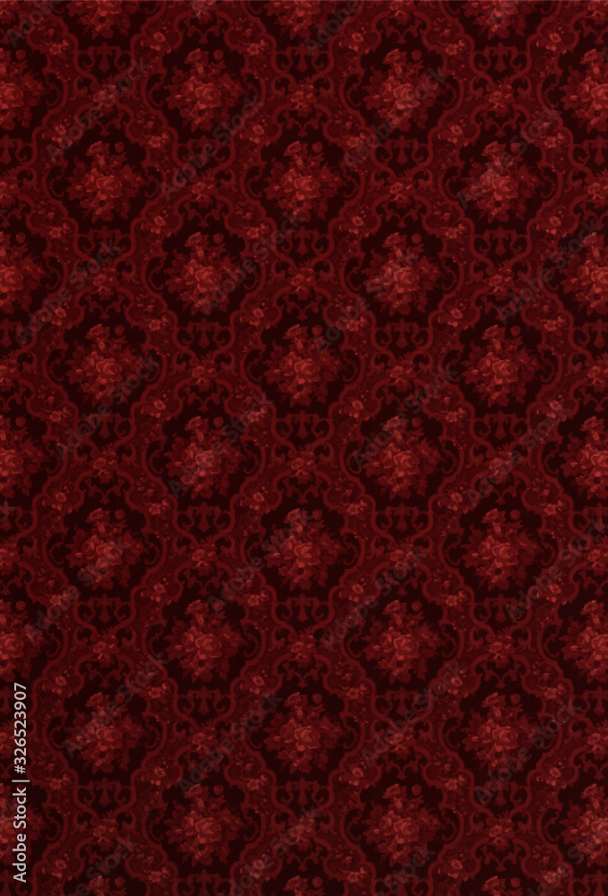 Vintage Red Wallpaper Stock Vector | Adobe Stock