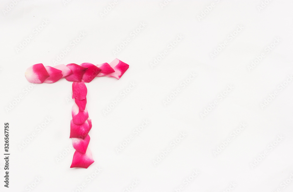Rose petal letter T Background image, Rose Petal letters, alphabet ...