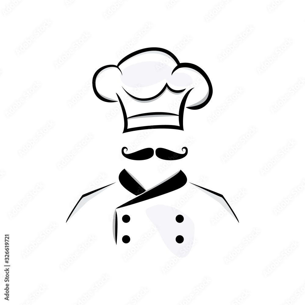 chef logo design vector template Stock Vector | Adobe Stock