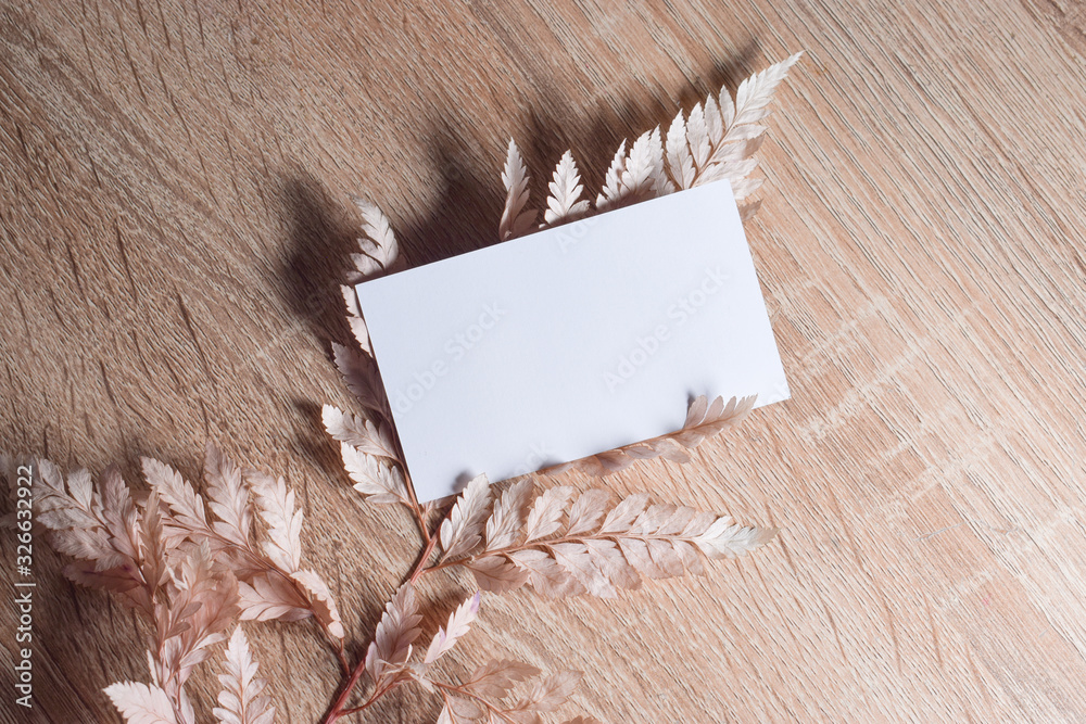 blank cards on rich background can be used for mock up in beauty and ...
