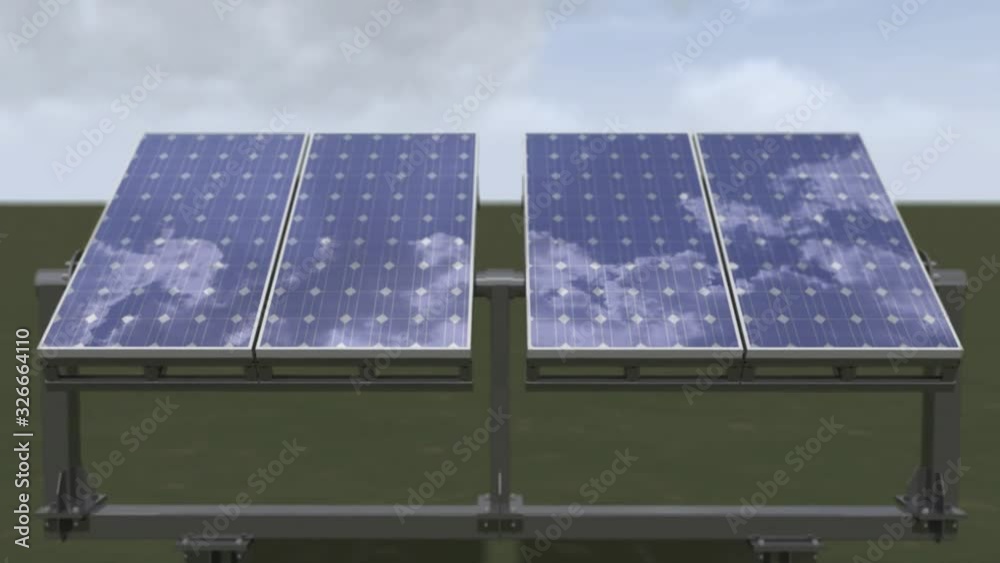 A model of the rotating support structure of solar panels made by ...