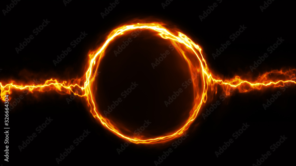 Electric Scifi Plasma Ring Fx Background/ Illustration of a scifi ...