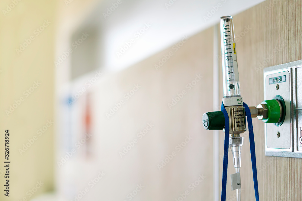 oxygen flow regulator with tube scale for patients respirator or ...