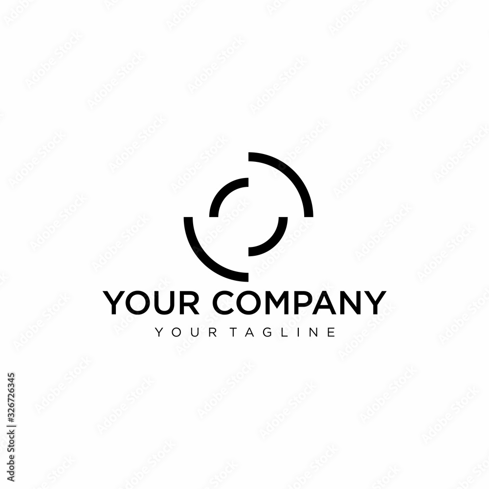 Simple logo design of letter O with white background - EPS10- Vector ...