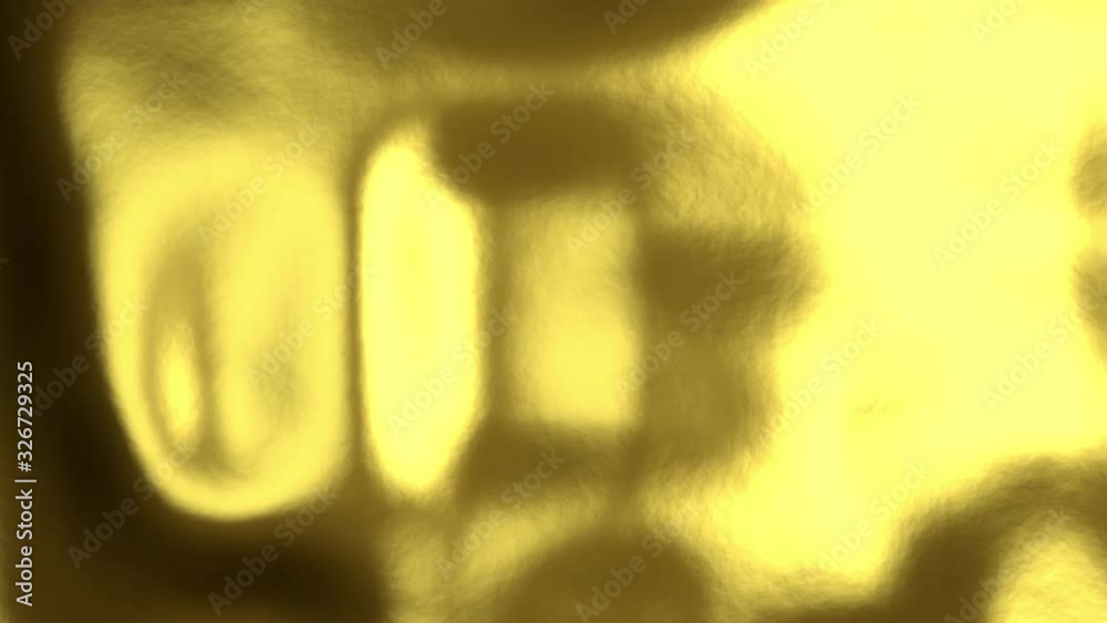 Golden abstract wave background. Seamless loop animation of gold liquid ...