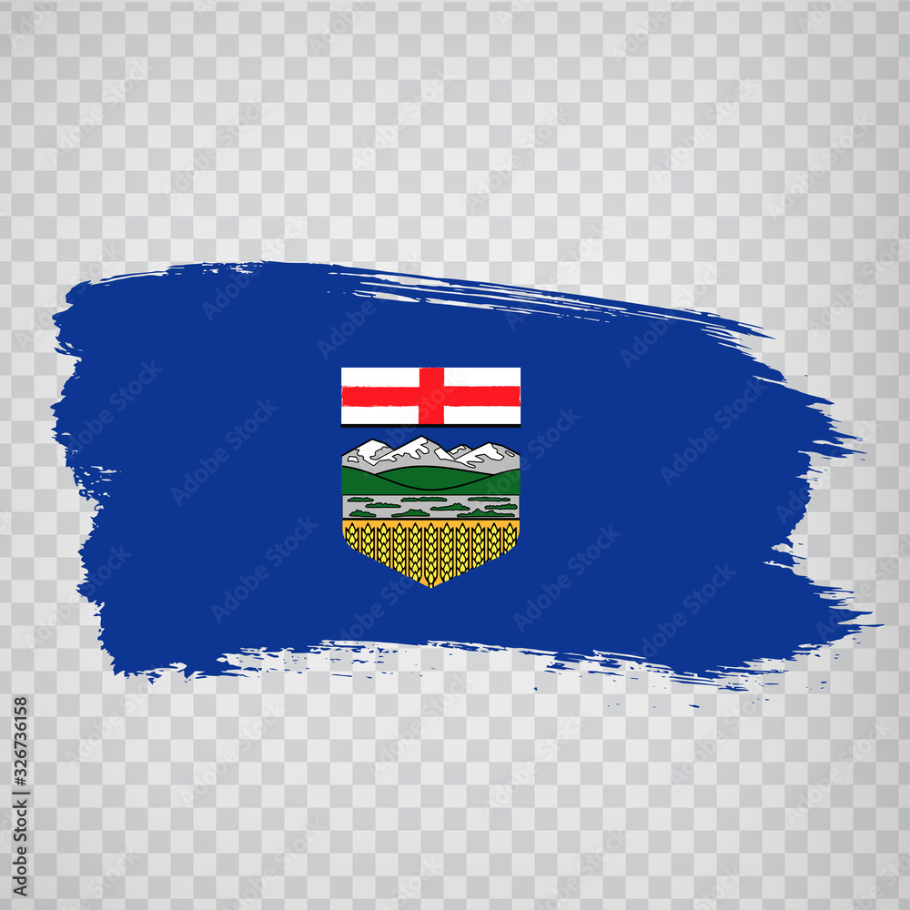Flag of Alberta brush strokes. Flag Alberta Province of Canada on ...