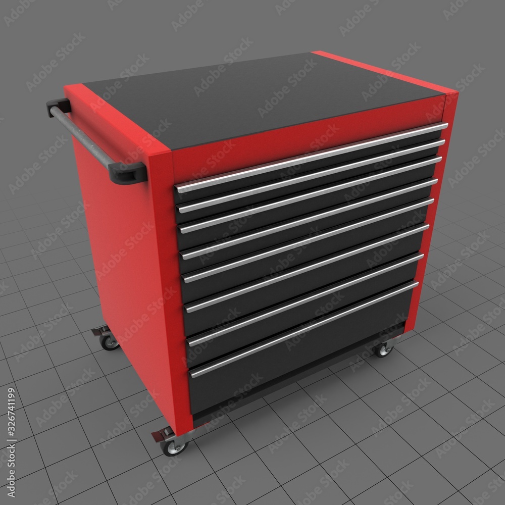 Closed tool cabinet Stock 3D asset | Adobe Stock