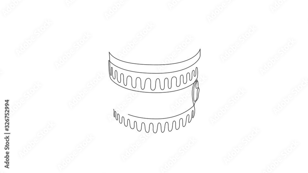 Self drawing simple animation of single continuous one line drawing of ...