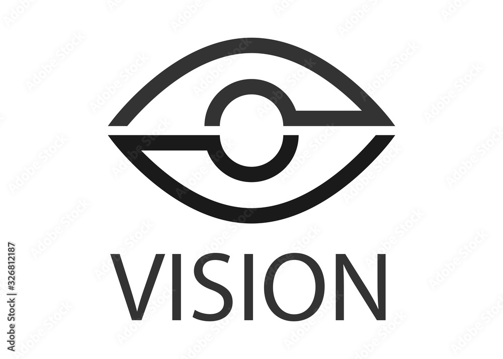 Vision Logo Vector - Isolated On White Background. Modern Eye Logo For ...
