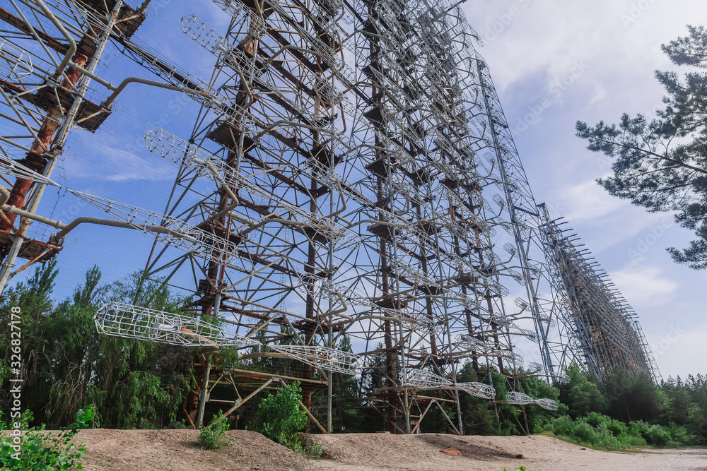 Former military Duga radar system in Chernobyl Exclusion Zone, Ukraine ...