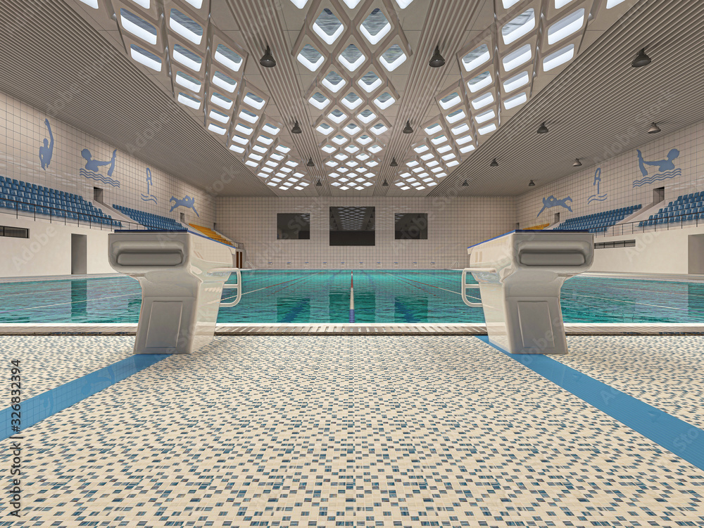 Indoor swimming pool, BIM project, 3d illustration, 3d rendering Stock ... Indoor swimming pool, BIM project, 3d illustration, 3d rendering Stock ...