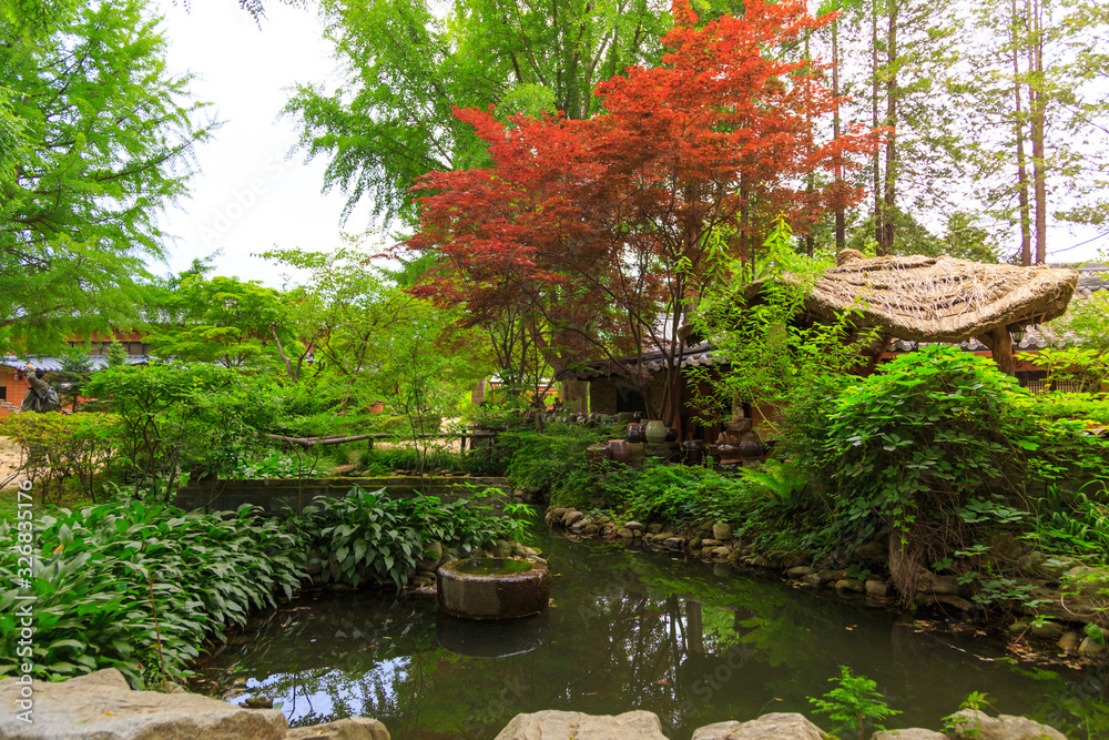 Beautiful Nature landscape scene at Nami Island (Namiseom), where the ...