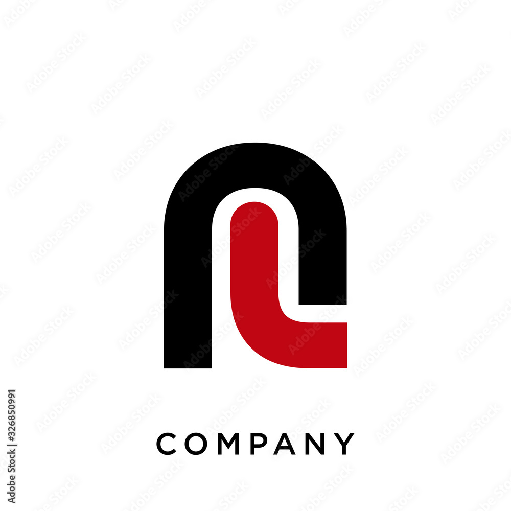 nl logo design vector icon Stock Vector | Adobe Stock