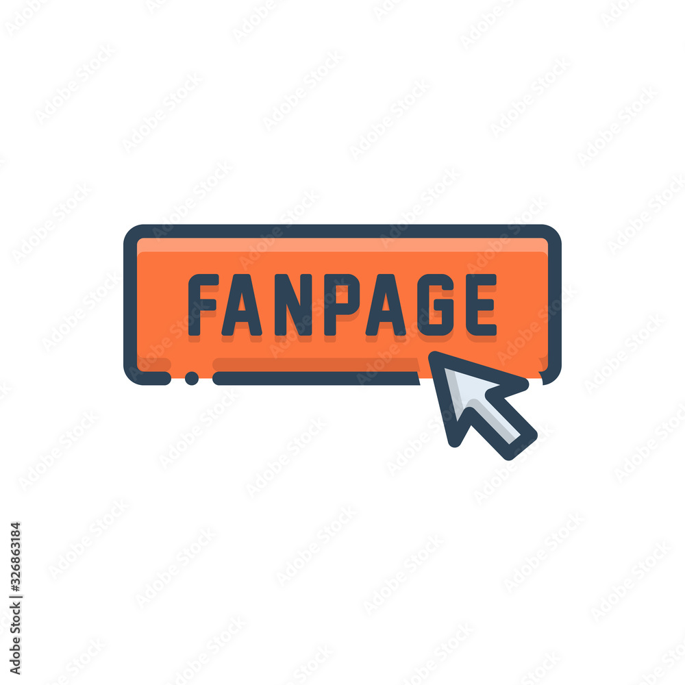 Color illustration icon for fanpage Stock Vector | Adobe Stock