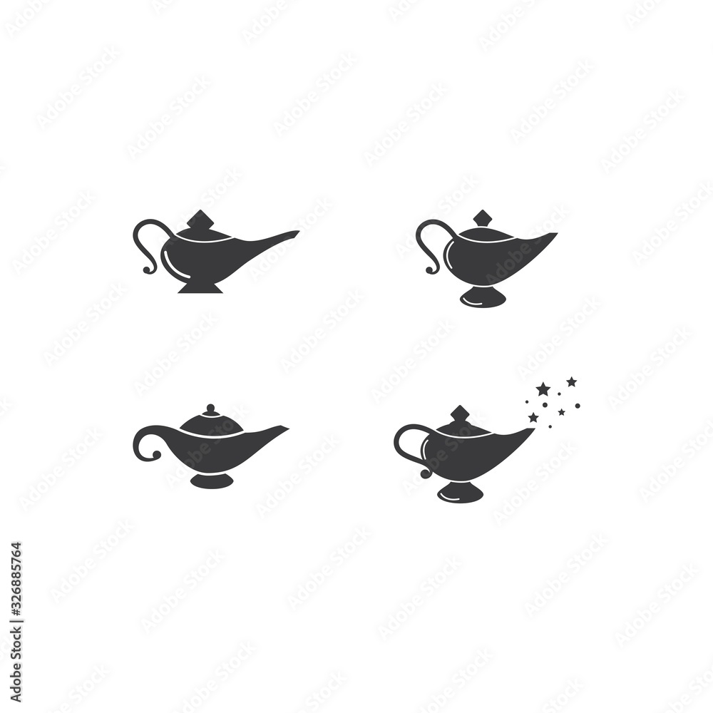 Magic lamp logo Stock Vector | Adobe Stock