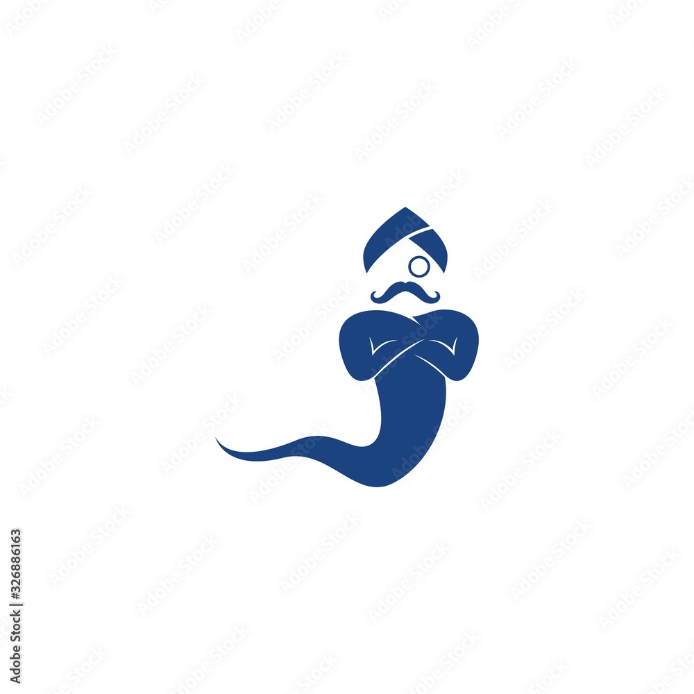 Genie logo illustration Stock Vector | Adobe Stock