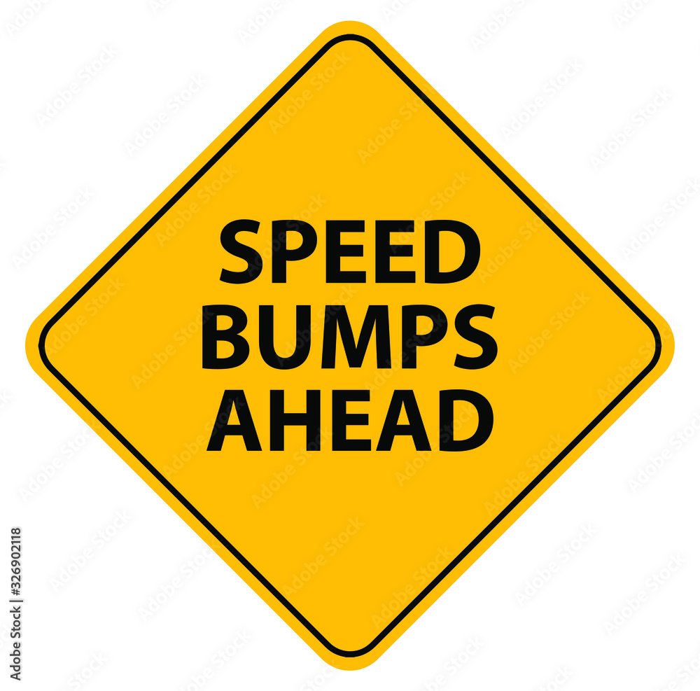 speed bumps ahead sign on white background Stock Vector | Adobe Stock