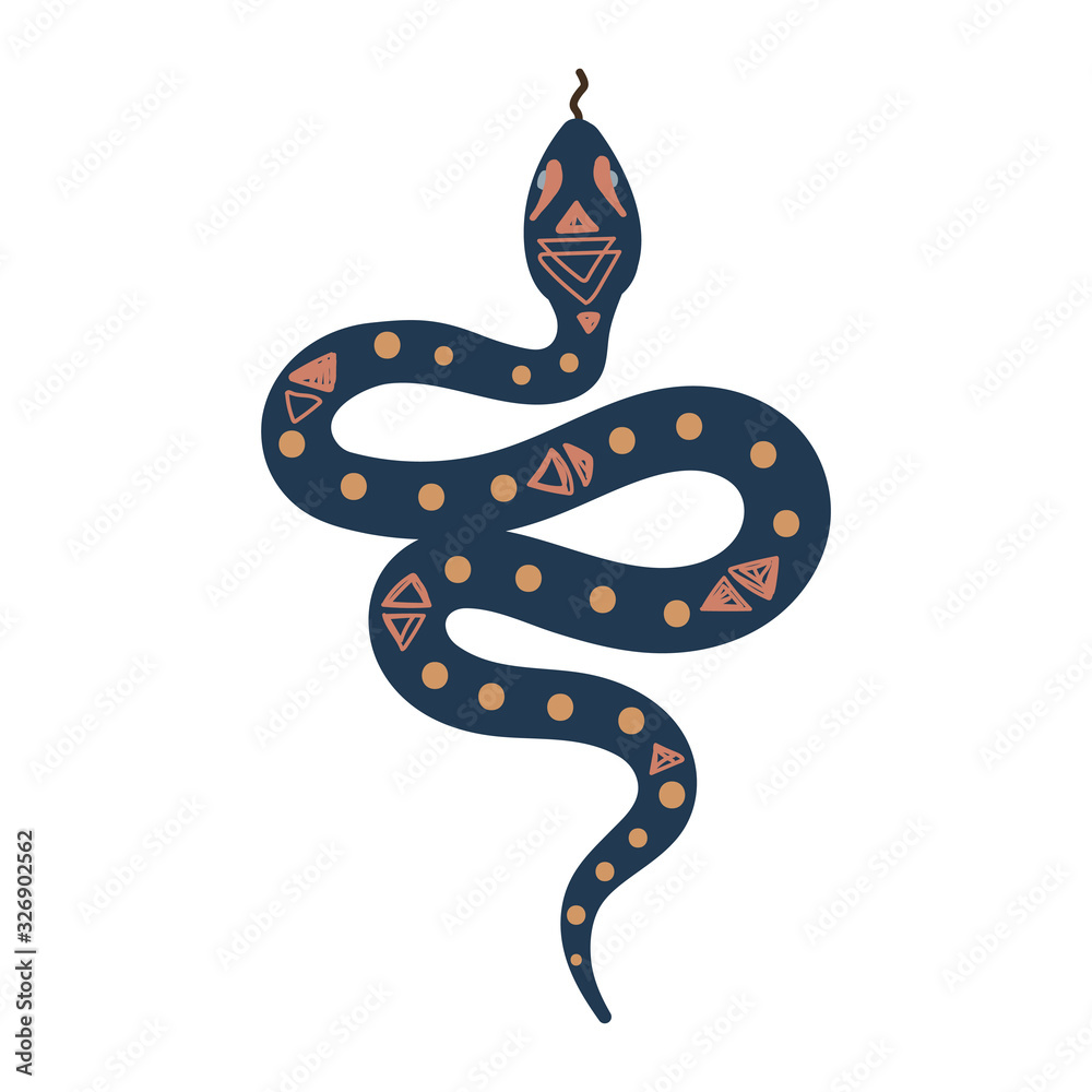 Occult snake symbol vector illustration. Stock Vector | Adobe Stock