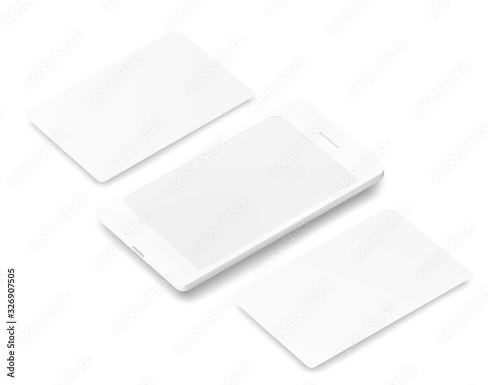 Smartphone displays for presentation mobile applications. Vector ...