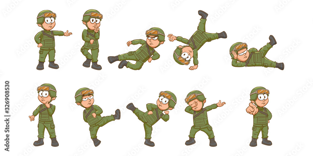 soldier vector set collection graphic clipart design Stock Vector ...