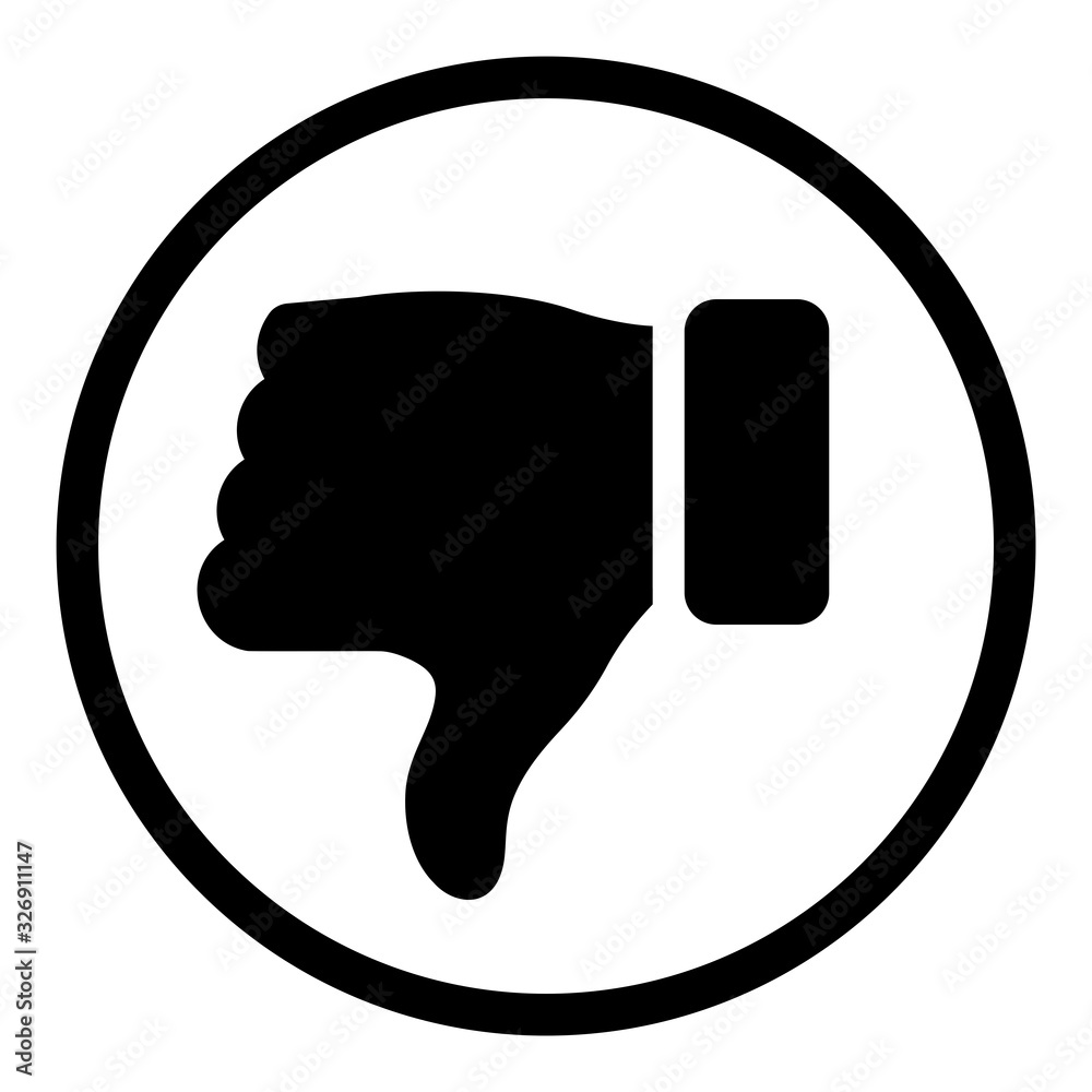 ewni35 ElementWebNewIcon ewni - german: Daumen runter Symbol. - english ...