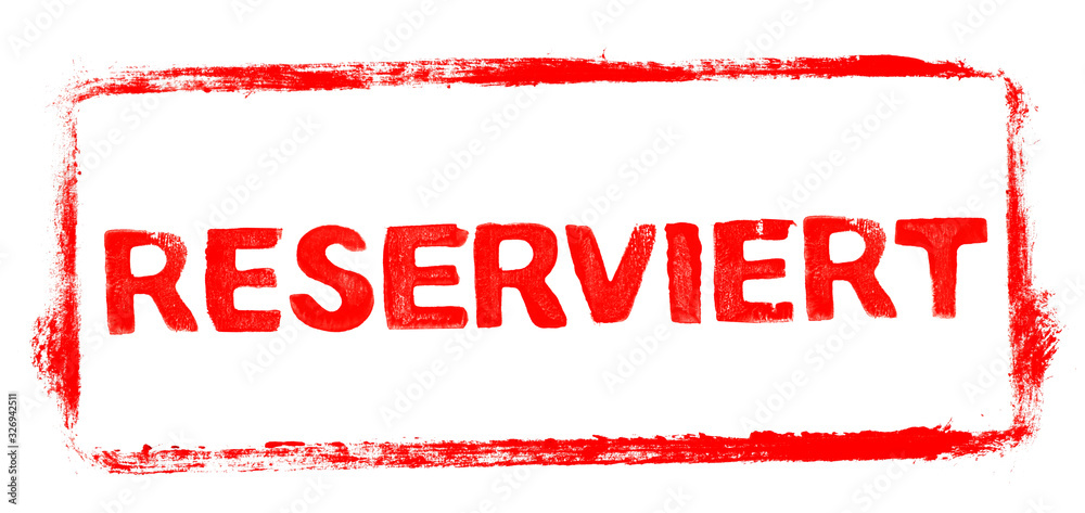 Roter Stempel Rahmen: Reserviert Stock Illustration | Adobe Stock