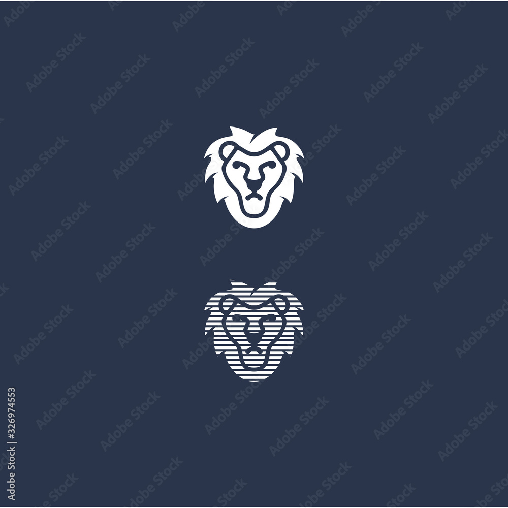 unique lion logo design. minimalist lion logo design Stock Vector ...